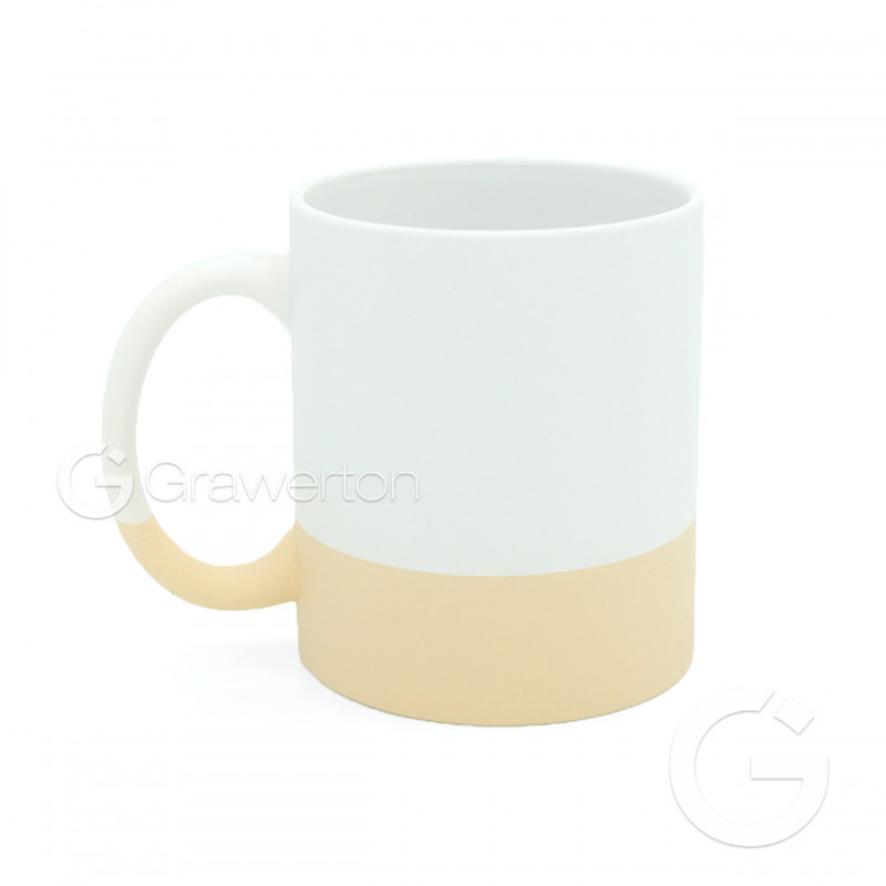 Matt mug with beige bottom RING | GRAWERTON