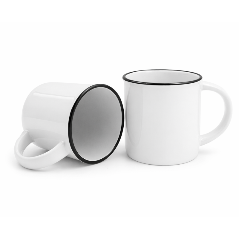 Ceramic sublimation mug with black rim LOFT | GRAWERTON